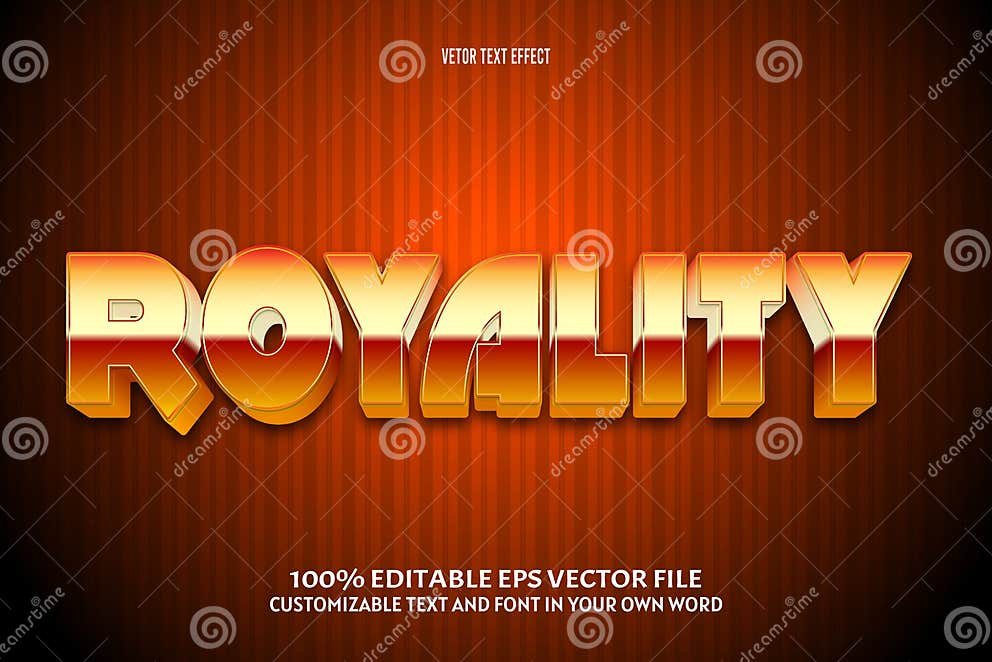 Royality Editable Text Effect 3 Dimension Emboss Comic Style Stock ...