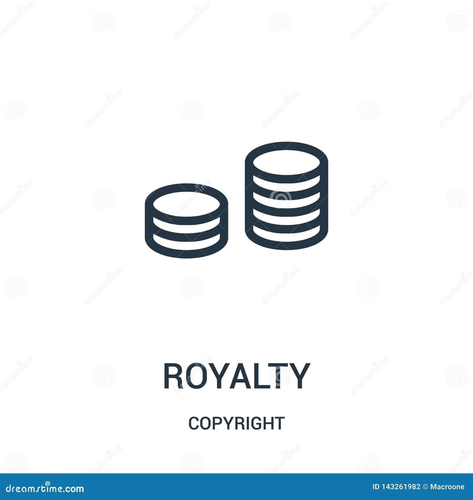 Royalty Icon Vector from Copyright Collection. Thin Line Royalty ...