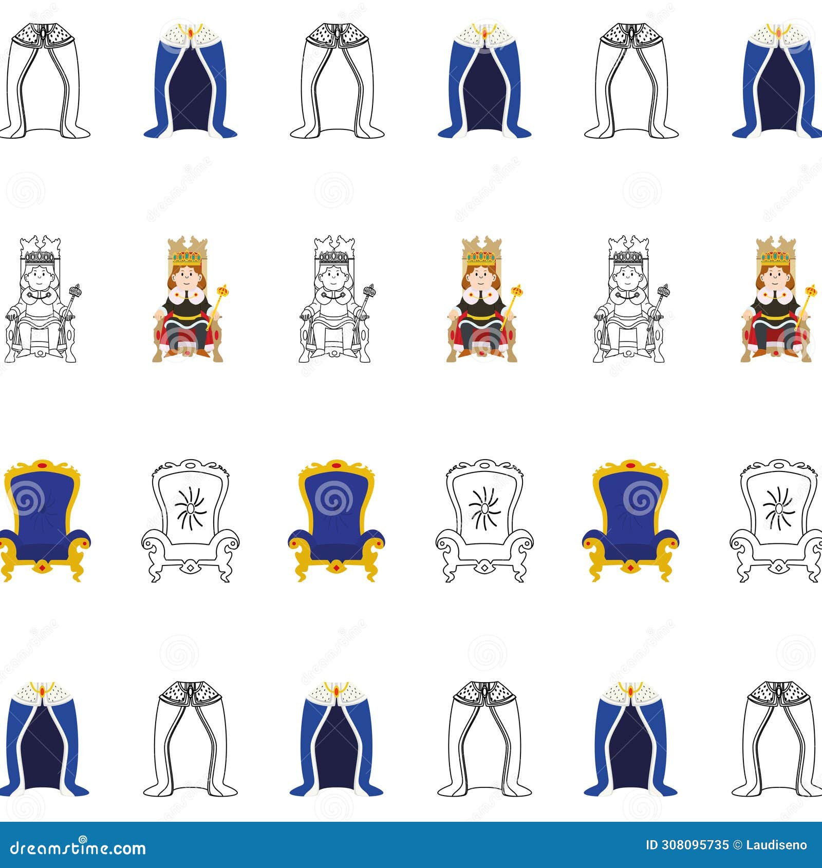 Royalty Icons Pattern Background Vector Stock Illustration ...