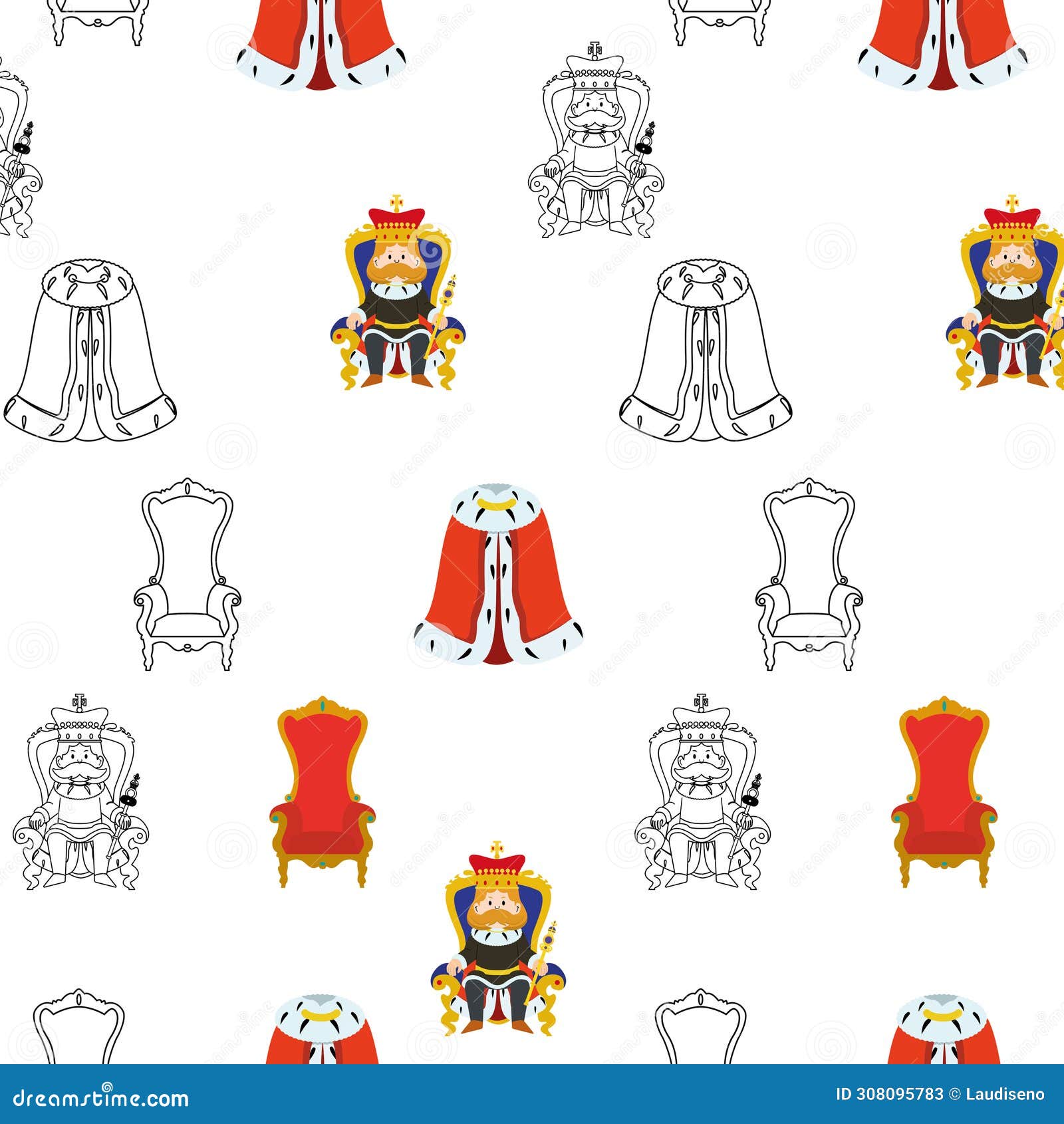 Royalty Icons Pattern Background Vector Stock Vector - Illustration of ...