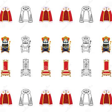 Royalty Icons Pattern Background Vector Stock Illustration ...