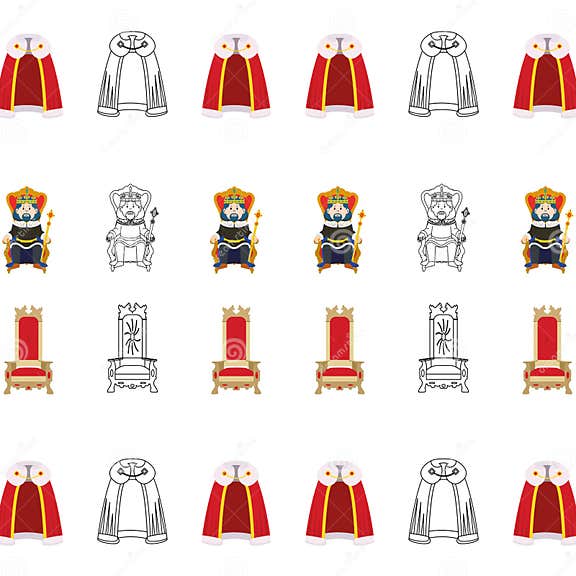 Royalty Icons Pattern Background Vector Stock Illustration ...