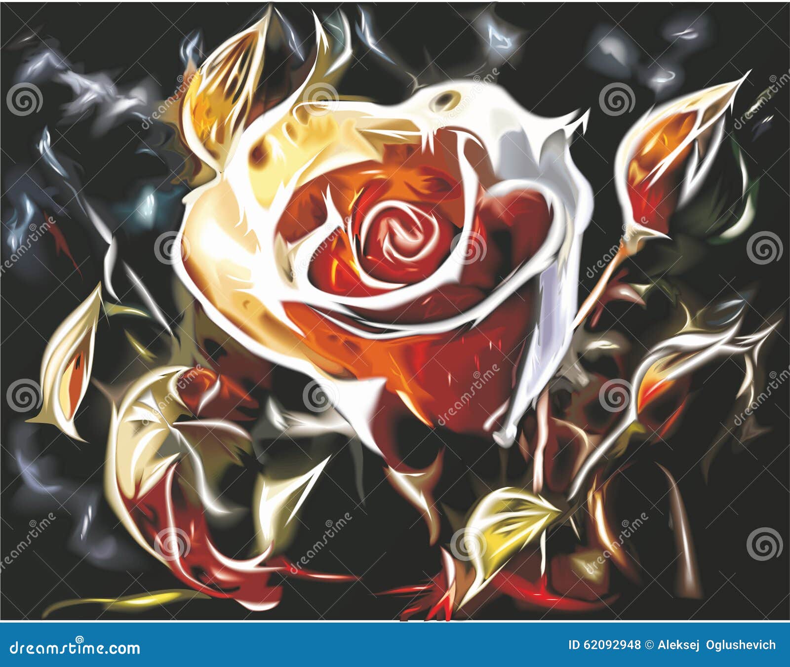 Roza stock vector. Illustration of roza, rose, beloved - 62092948