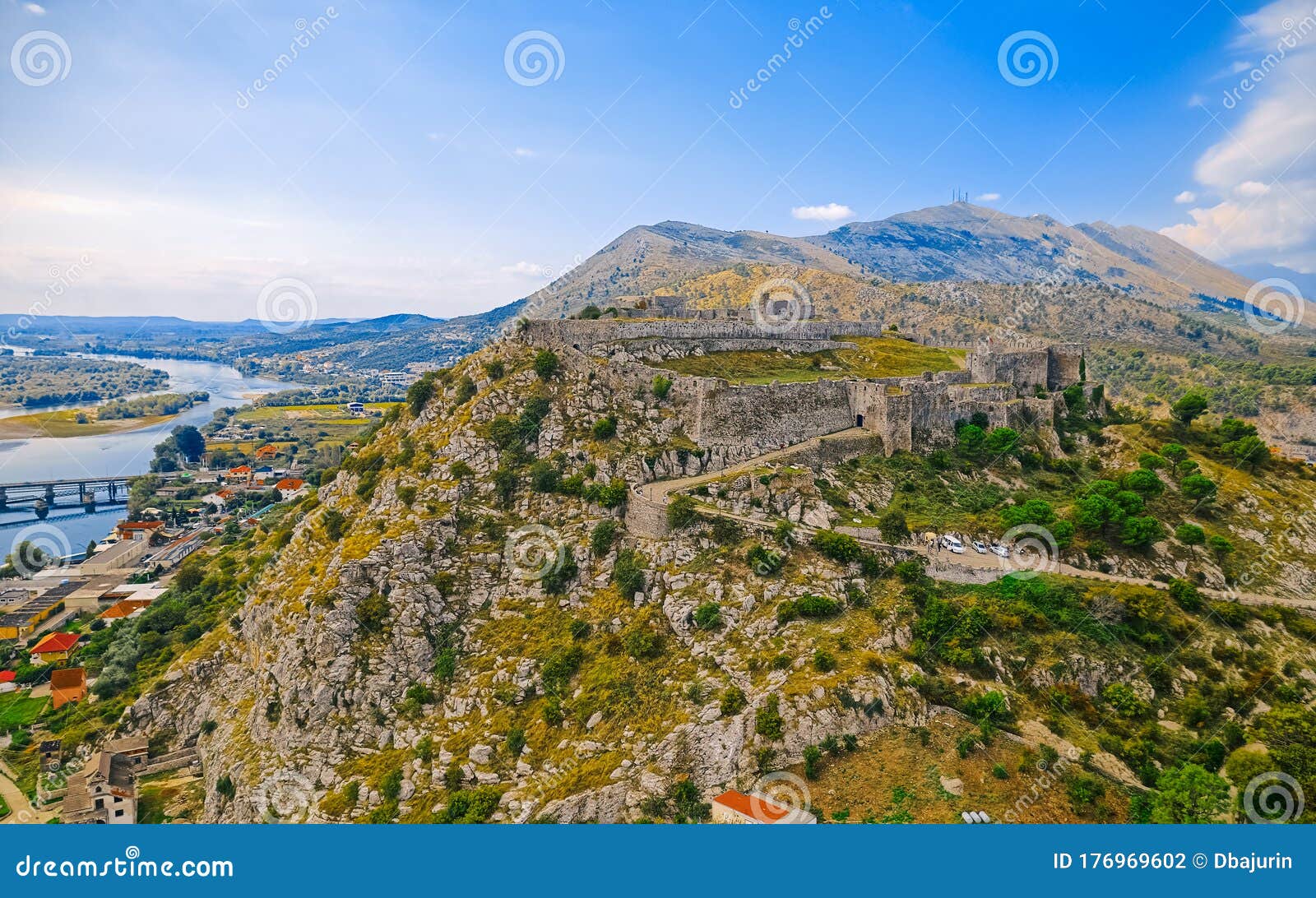 Rozafa Castle Historical Ruins in Shkoder Albania Stock Photo - Image ...