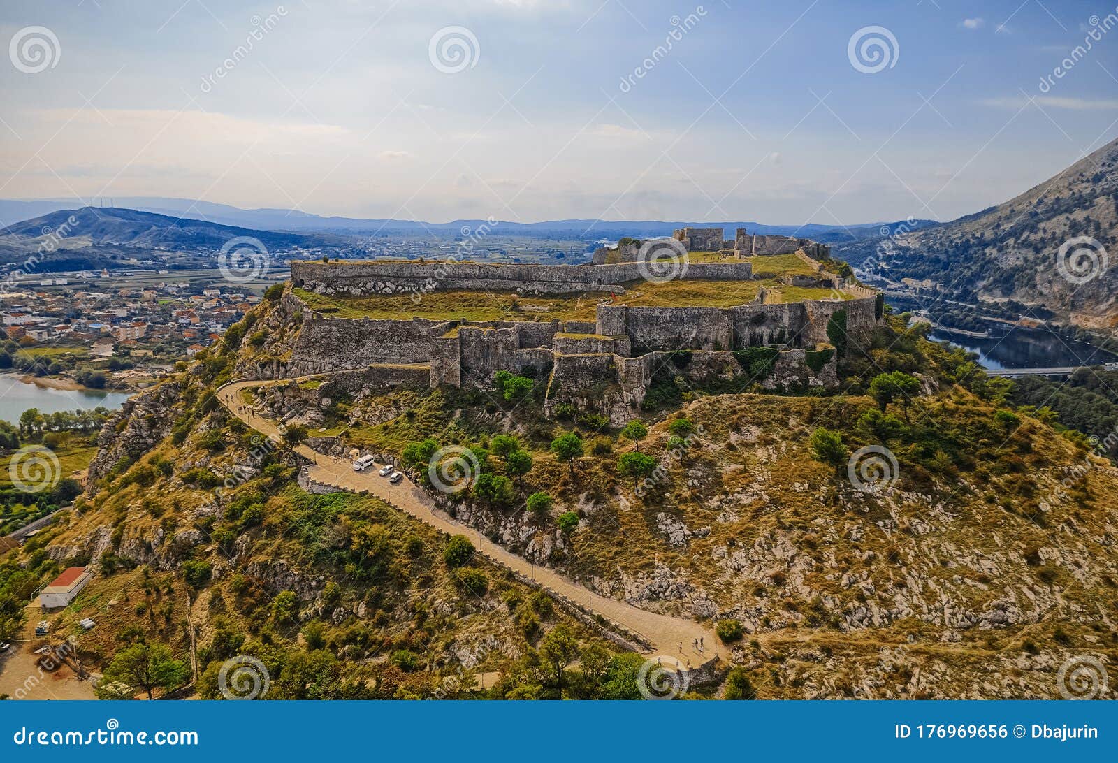 Rozafa Castle Historical Ruins in Shkoder Albania Stock Photo - Image ...