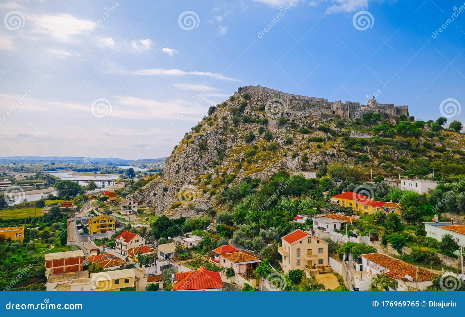 Rozafa Castle Historical Ruins in Shkoder Albania Stock Image - Image ...
