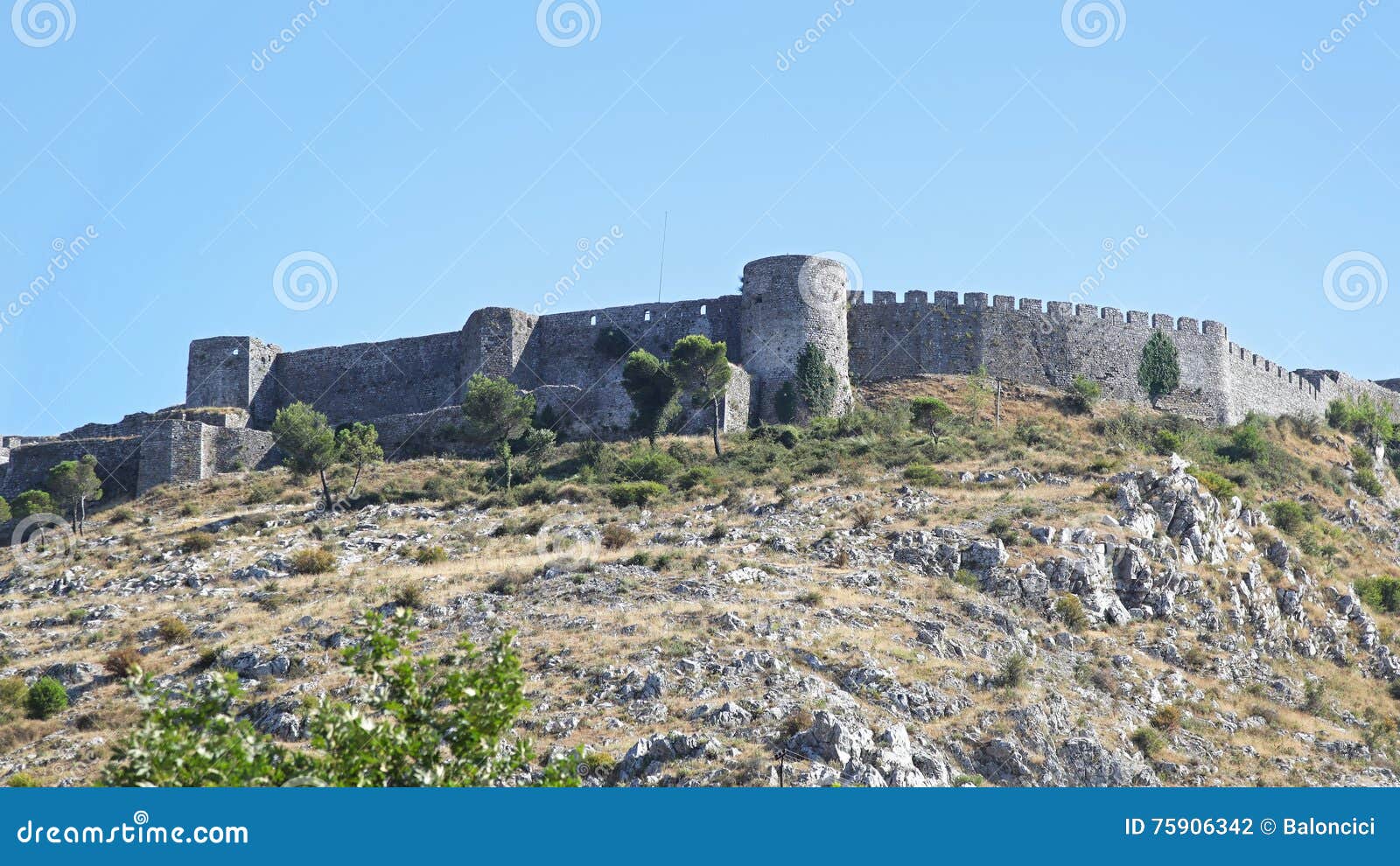Rozafa Castle stock photo. Image of stone, rozafa, balkans - 75906342