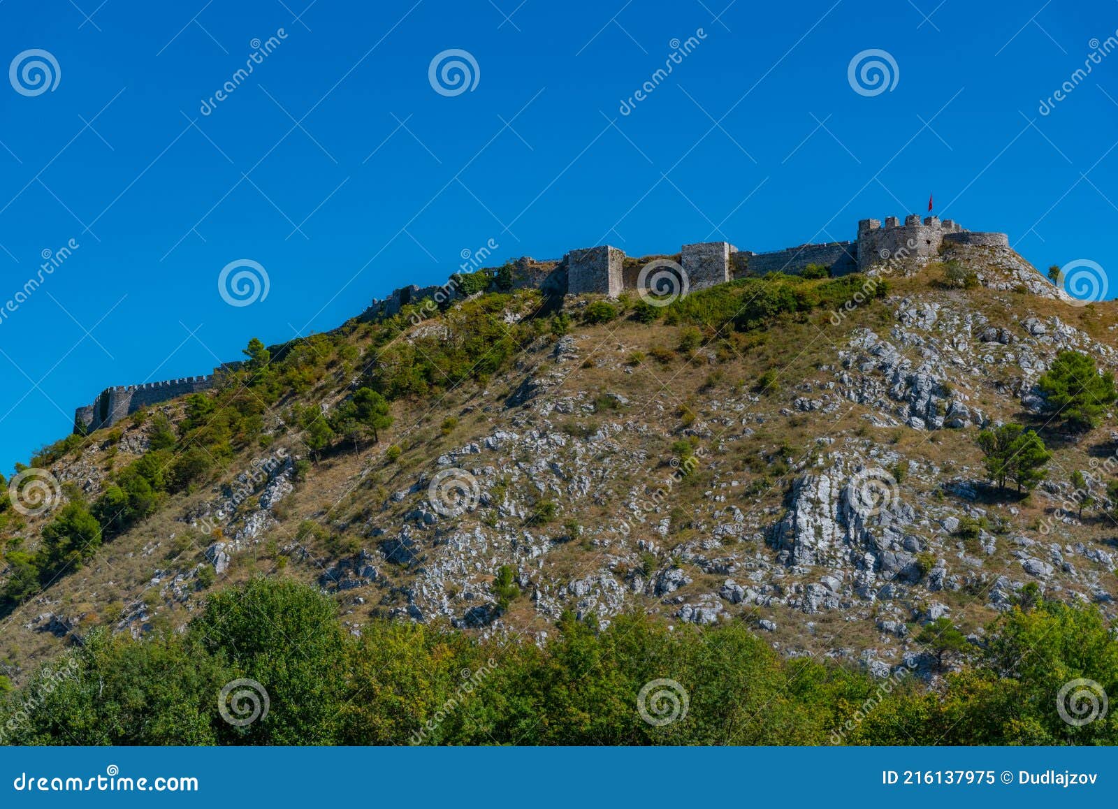 Rozafa Castle Near Shkoder, Albania Stock Image - Image of ruins ...