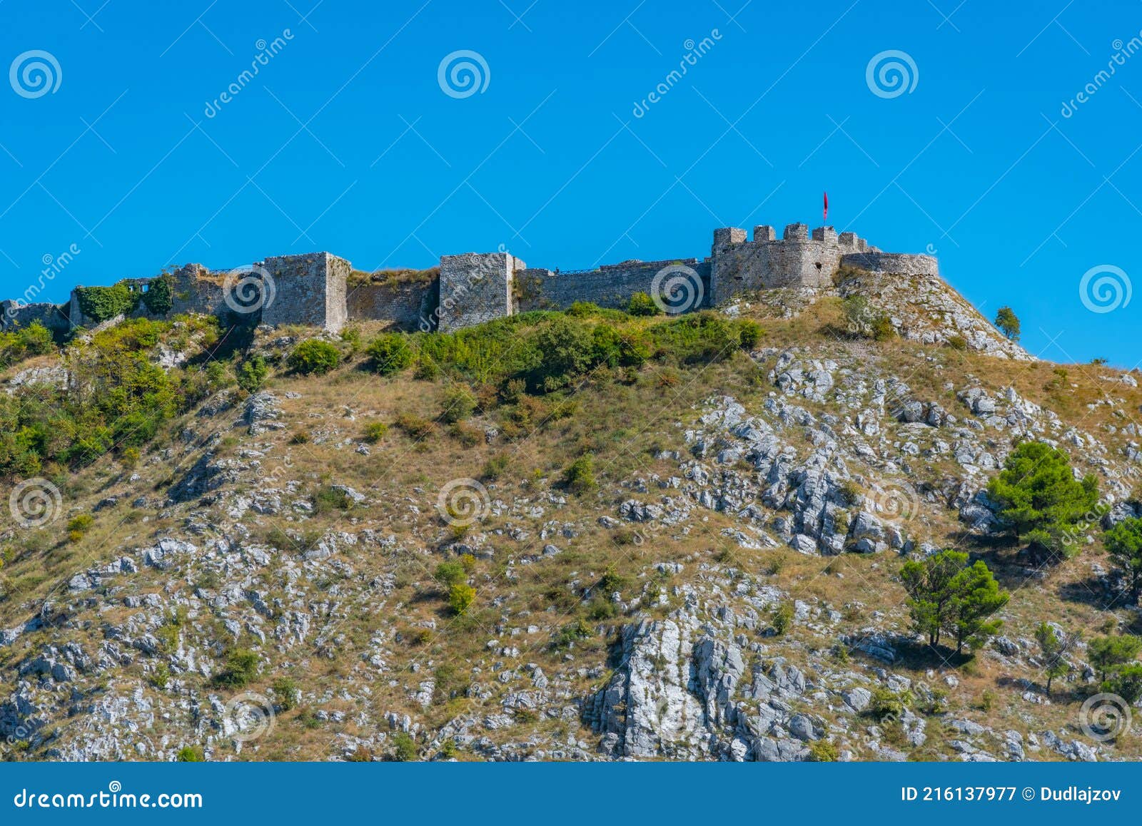 Rozafa Castle Near Shkoder, Albania Stock Image - Image of reflection ...