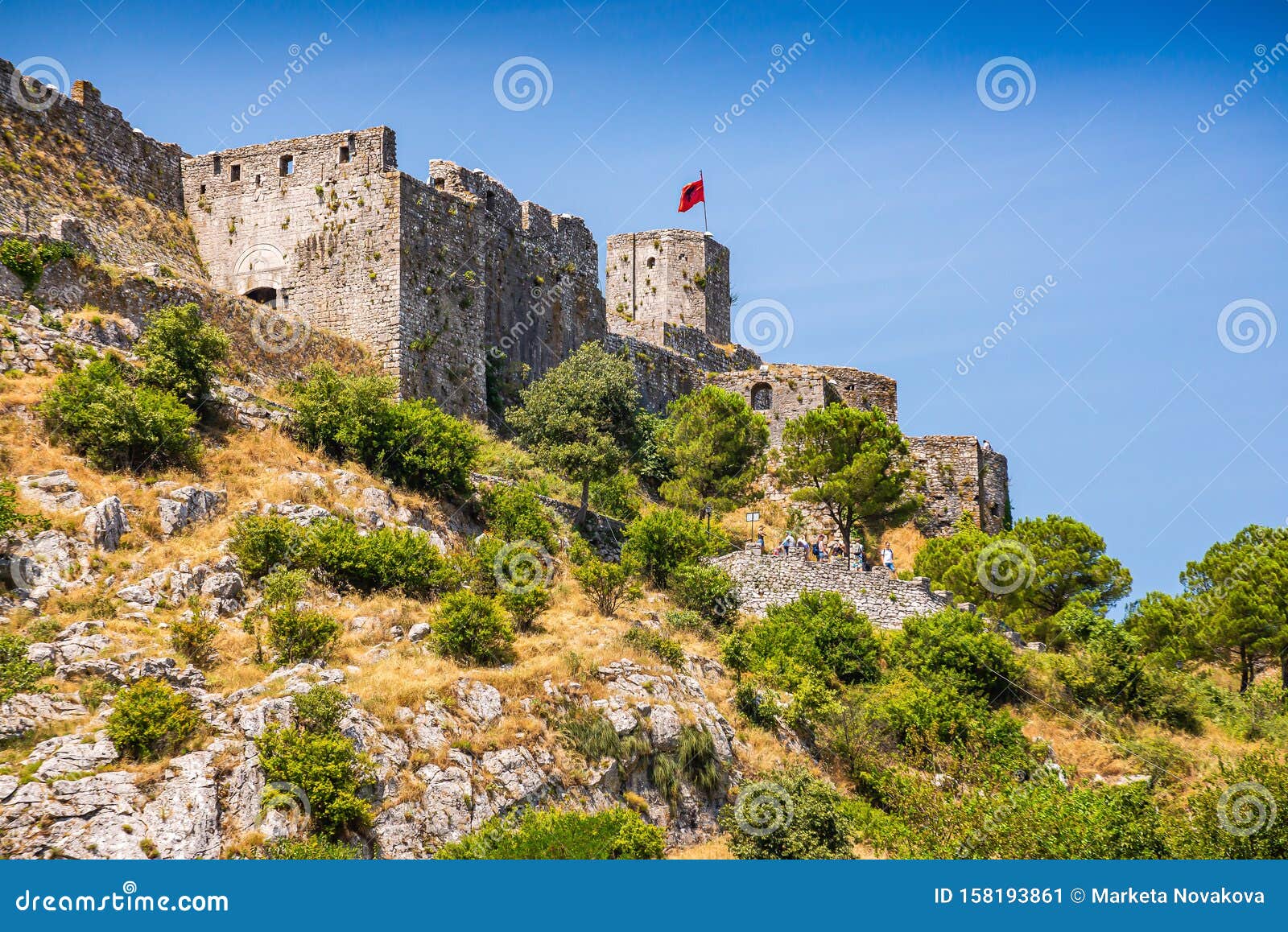 Rozafa Castle Rises Imposingly on Rocky Hill in Shkoder City, Albania ...