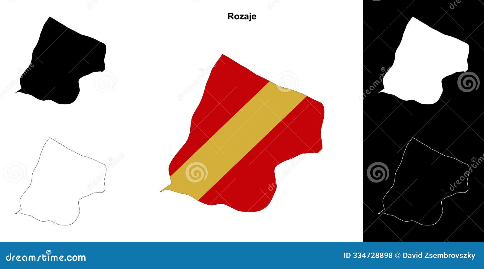 Rozaje outline map stock vector. Illustration of cartography - 334728898