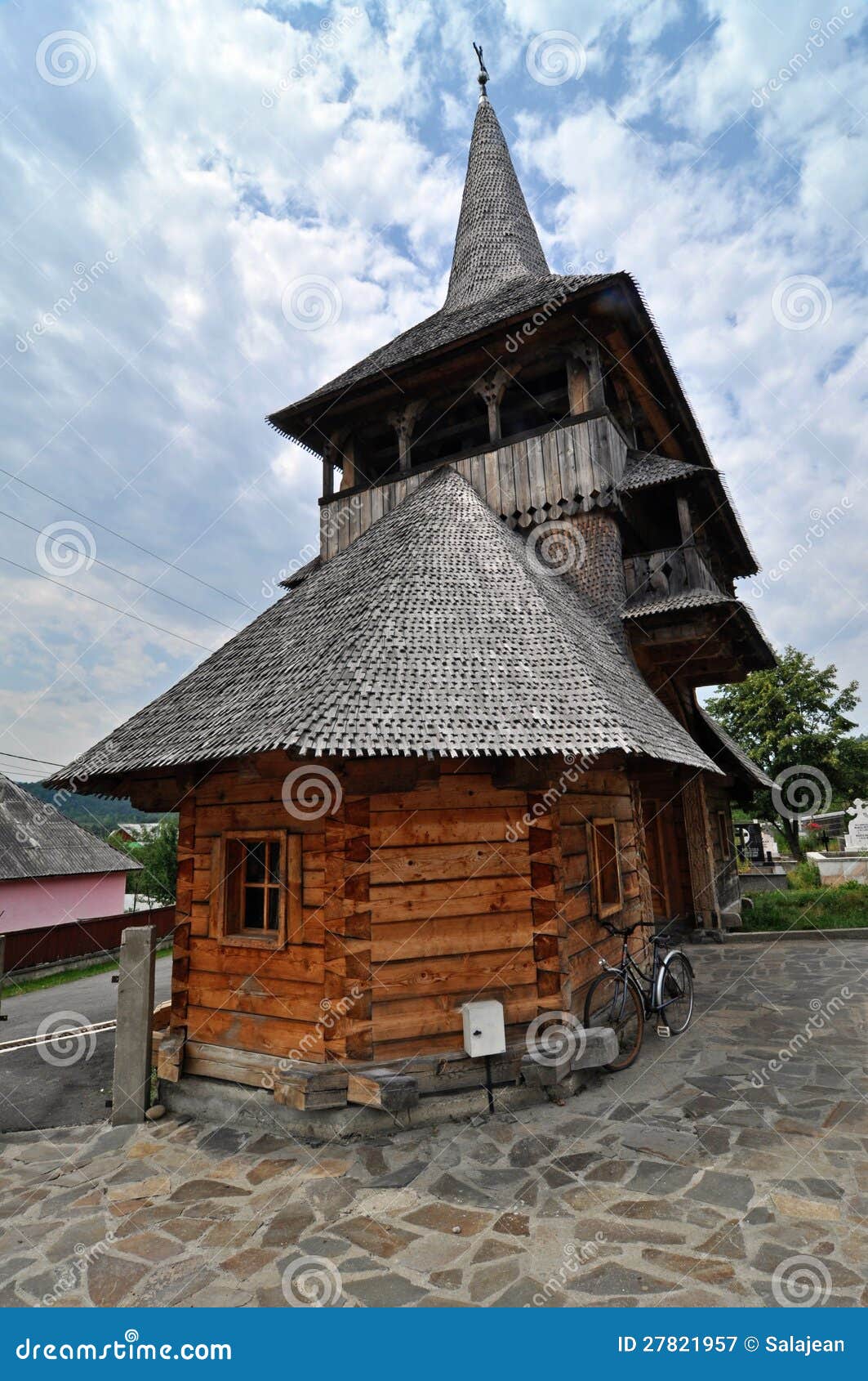Rozavlea Orthodox Wooden Monastery Complex Stock Image - Image of calm ...