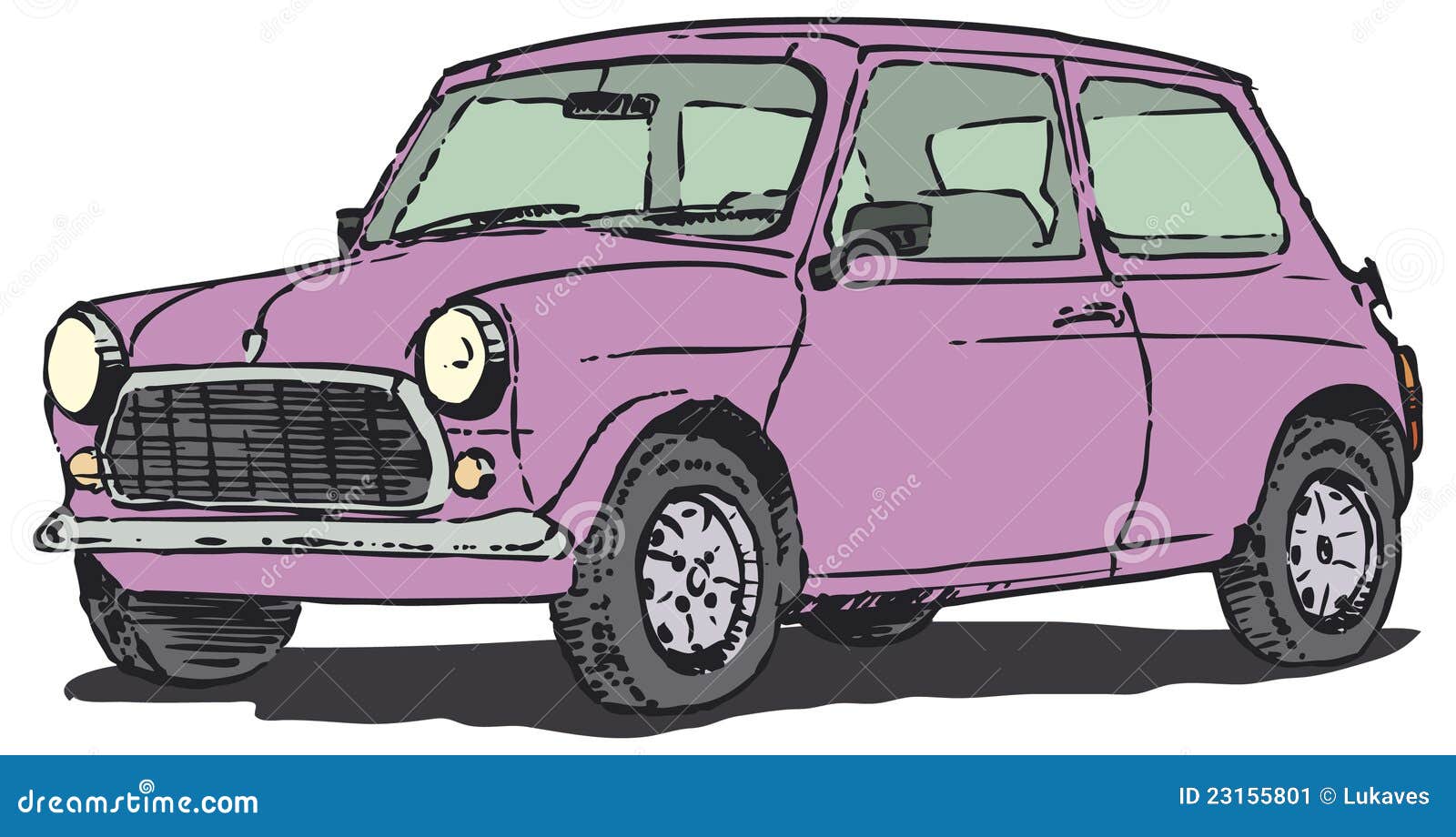 Roze auto vector illustratie. Illustration of gevormd - 23155801