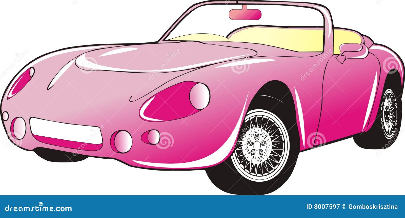 Roze auto stock illustratie. Illustration of schoonheid - 8007597
