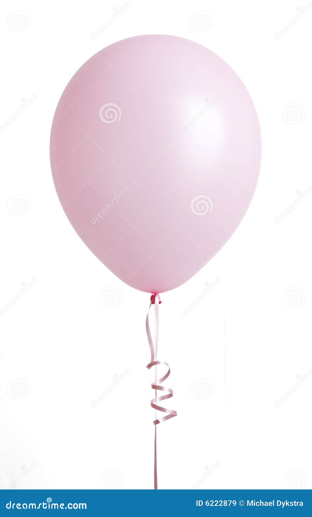 Roze Ballon op Wit stock afbeelding. Image of vermaak - 6222879
