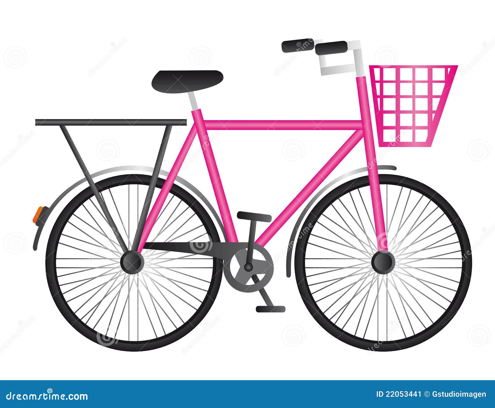 Roze fiets vector illustratie. Illustration of rijden - 22053441
