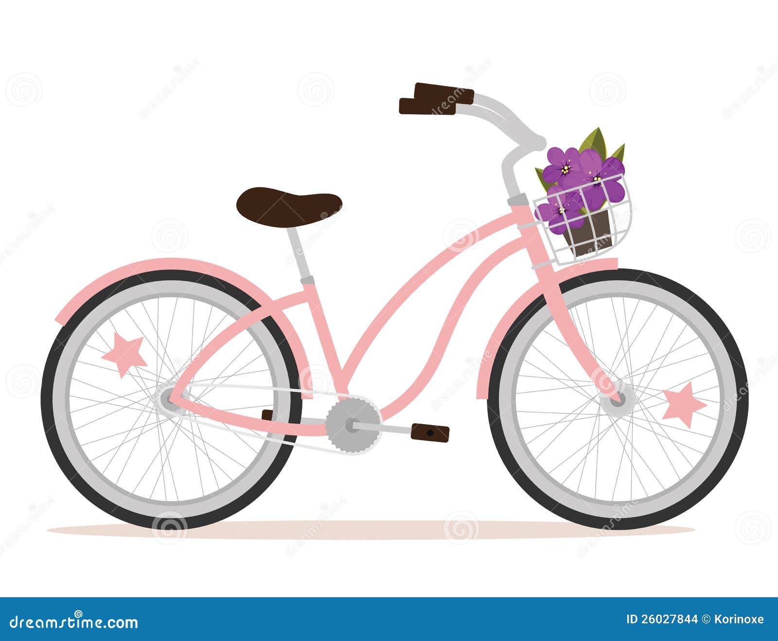 Roze fiets vector illustratie. Illustration of installatie - 26027844