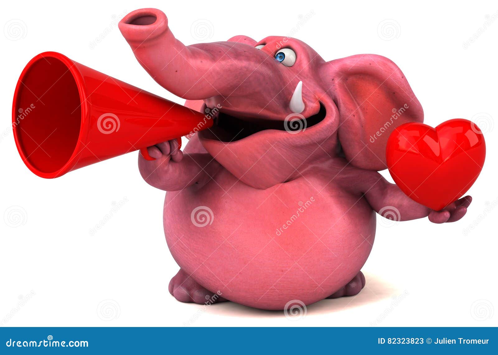 Roze Olifant - 3D Illustratie Stock Illustratie - Illustration of wild ...