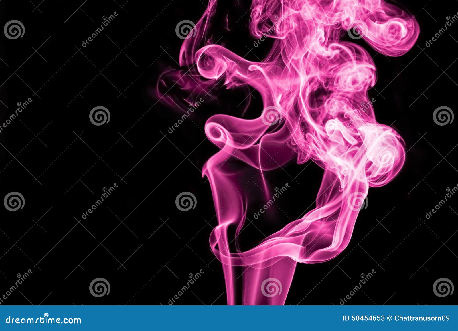 Roze Rook Op Zwarte Achtergrond Stock Afbeelding - Image of donker ...