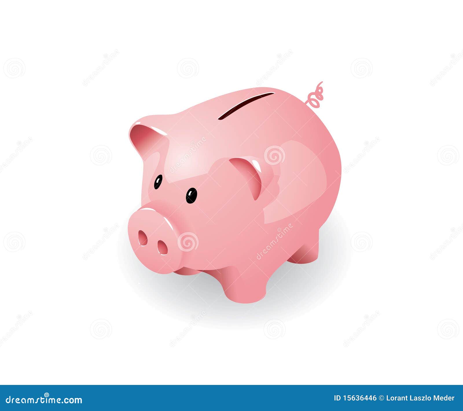 Roze spaarvarken vector illustratie. Illustration of achtergrond - 15636446