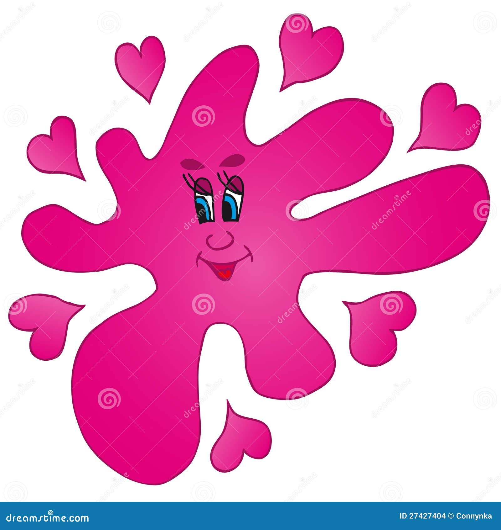 Roze Vlek Op Witte Achtergrond Vector Illustratie - Illustration of ...