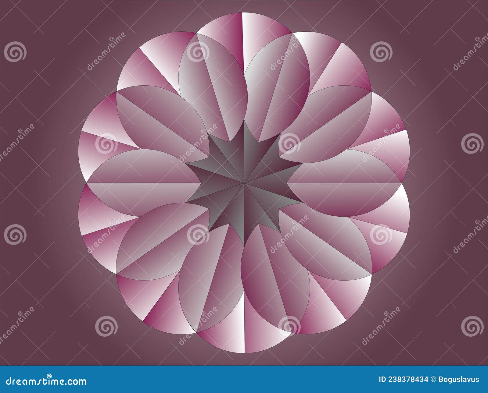 Illustration Showing a Geometric Figure in the Form of a Rosette. Stock ...