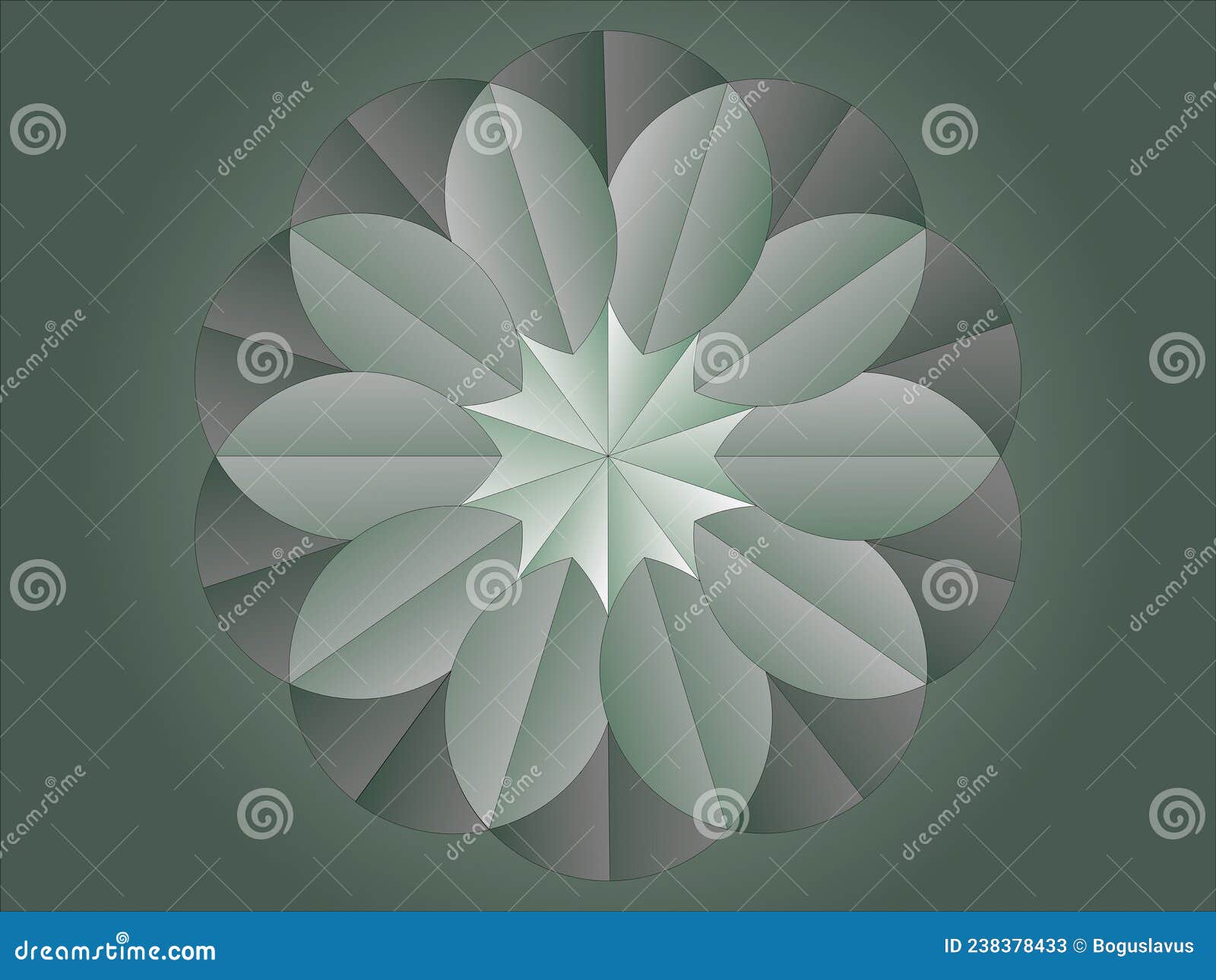 Illustration Showing a Geometric Figure in the Form of a Rosette. Stock ...