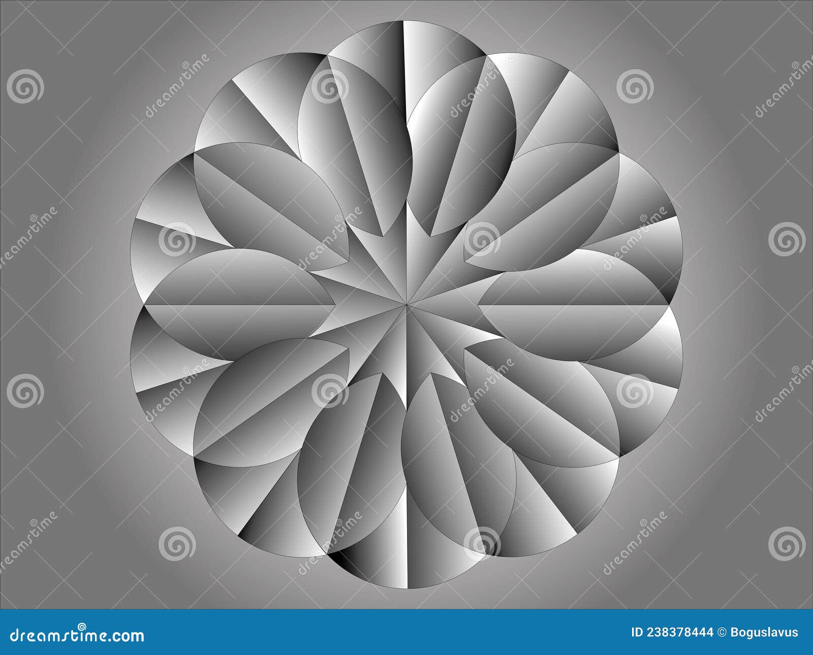 Illustration Showing a Geometric Figure in the Form of a Rosette. Stock ...