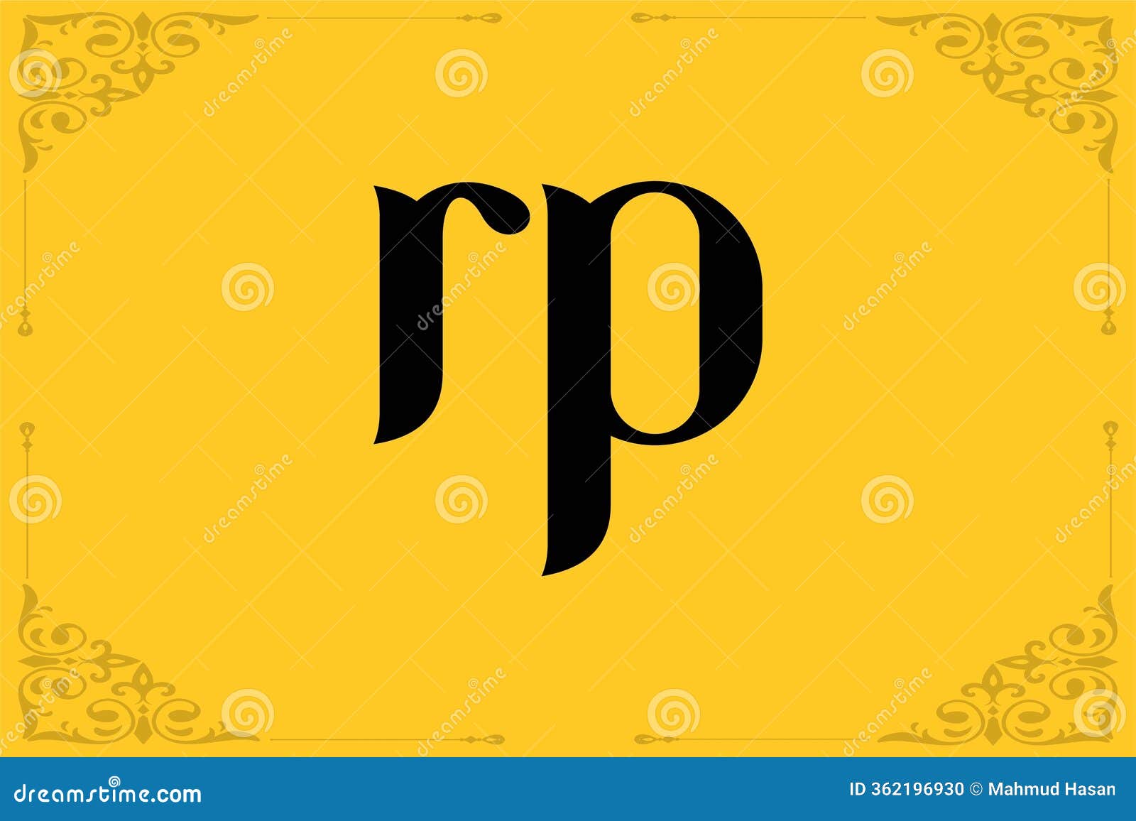 RP abstract luxury logo stock vector. Illustration of logo - 362196930