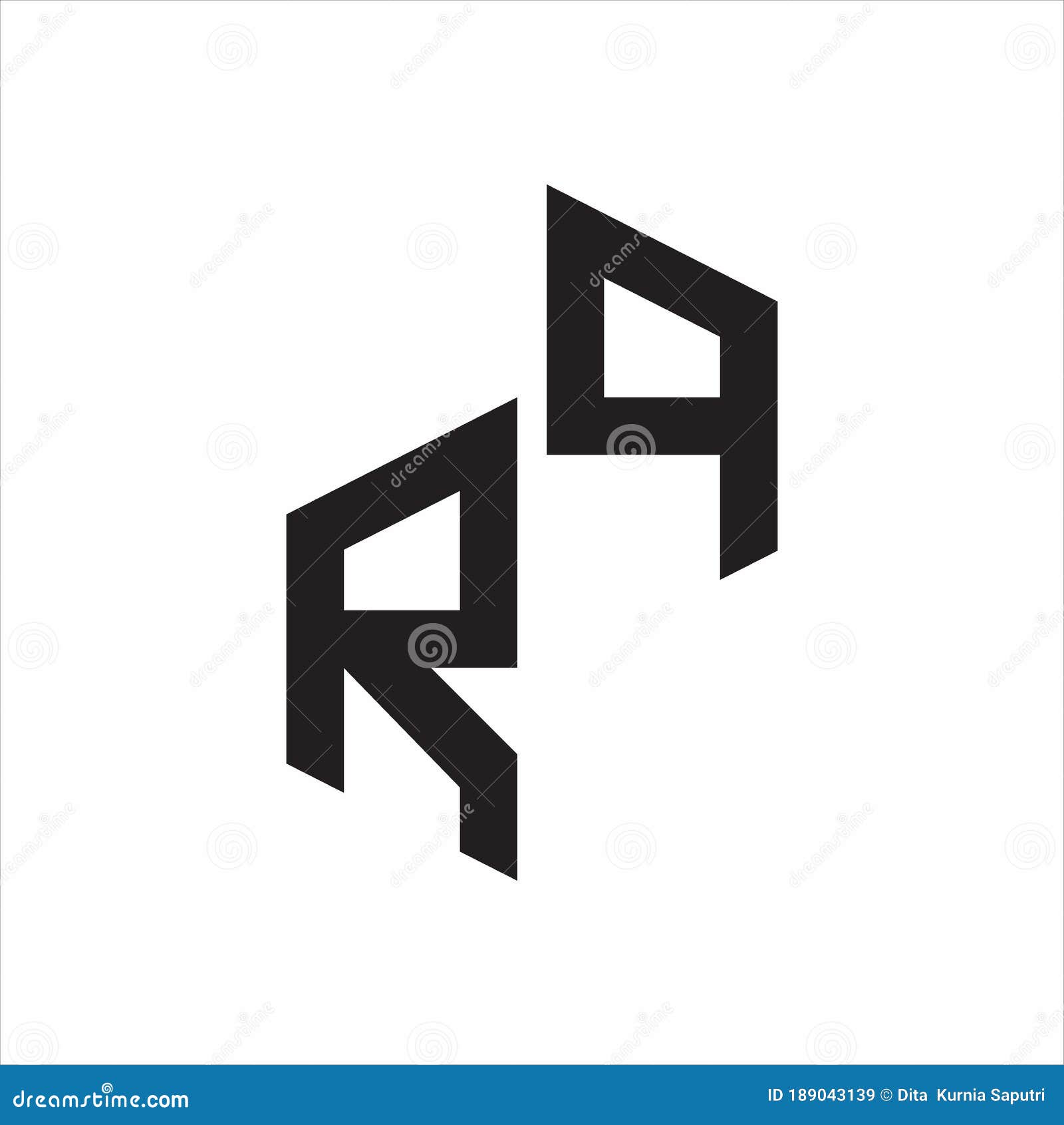 Initial Letters Logo Monogram with Up To Down Style Stock Illustration ...