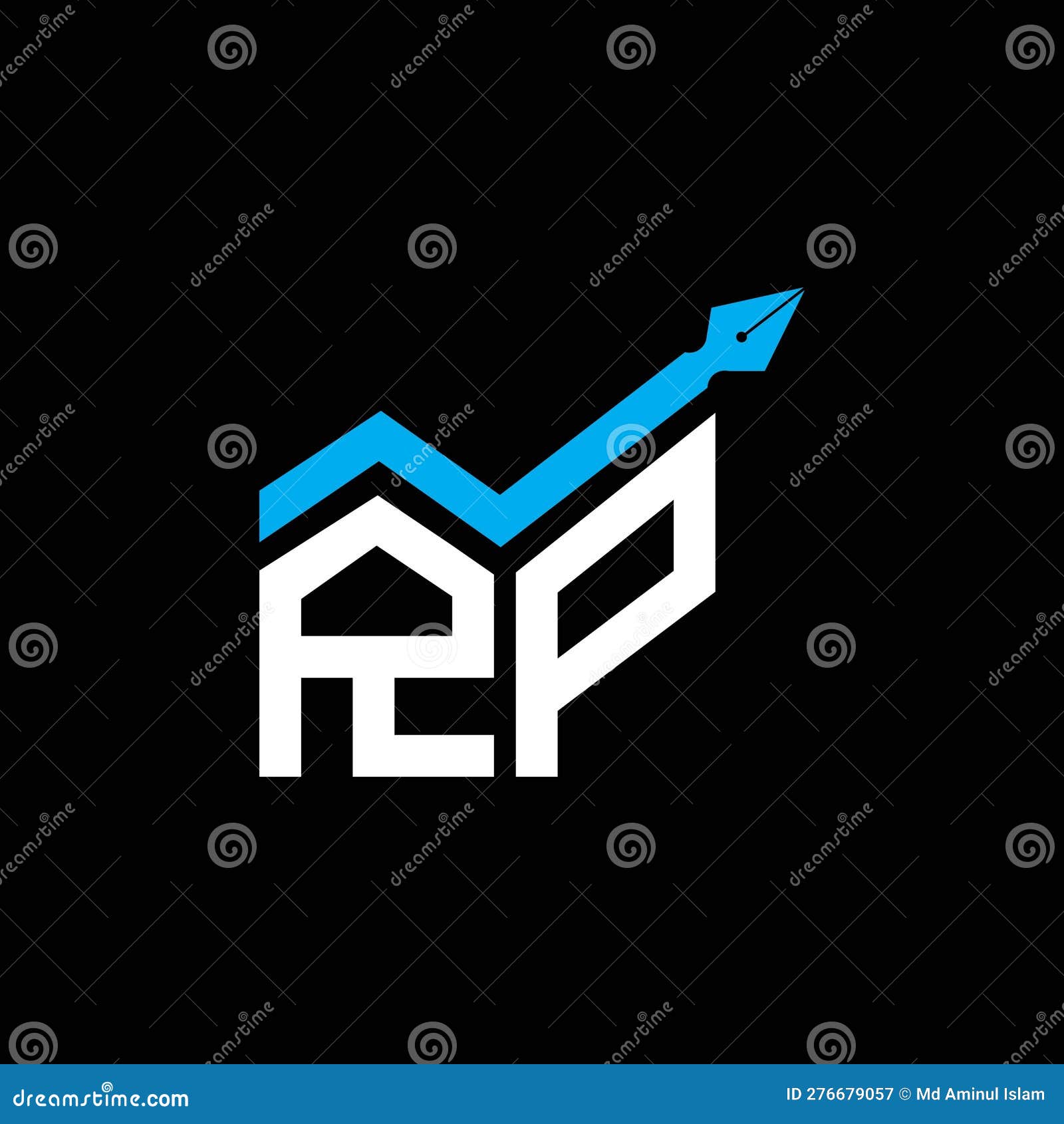 RP Letter Logo Creative Design with Vector Graphic, Stock Vector ...