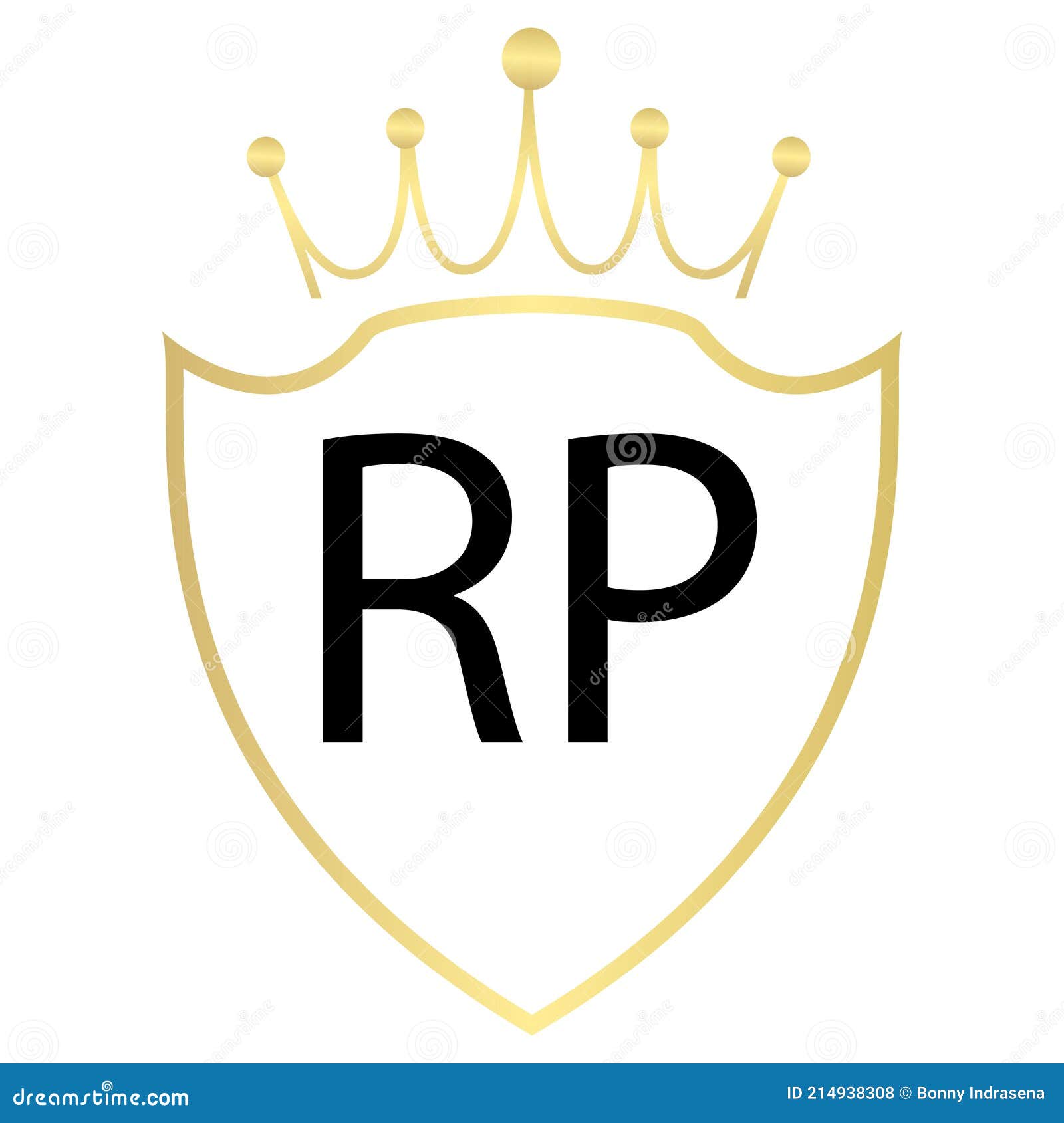 RP Letter Logo Design with Simple Style Stock Vector - Illustration of ...