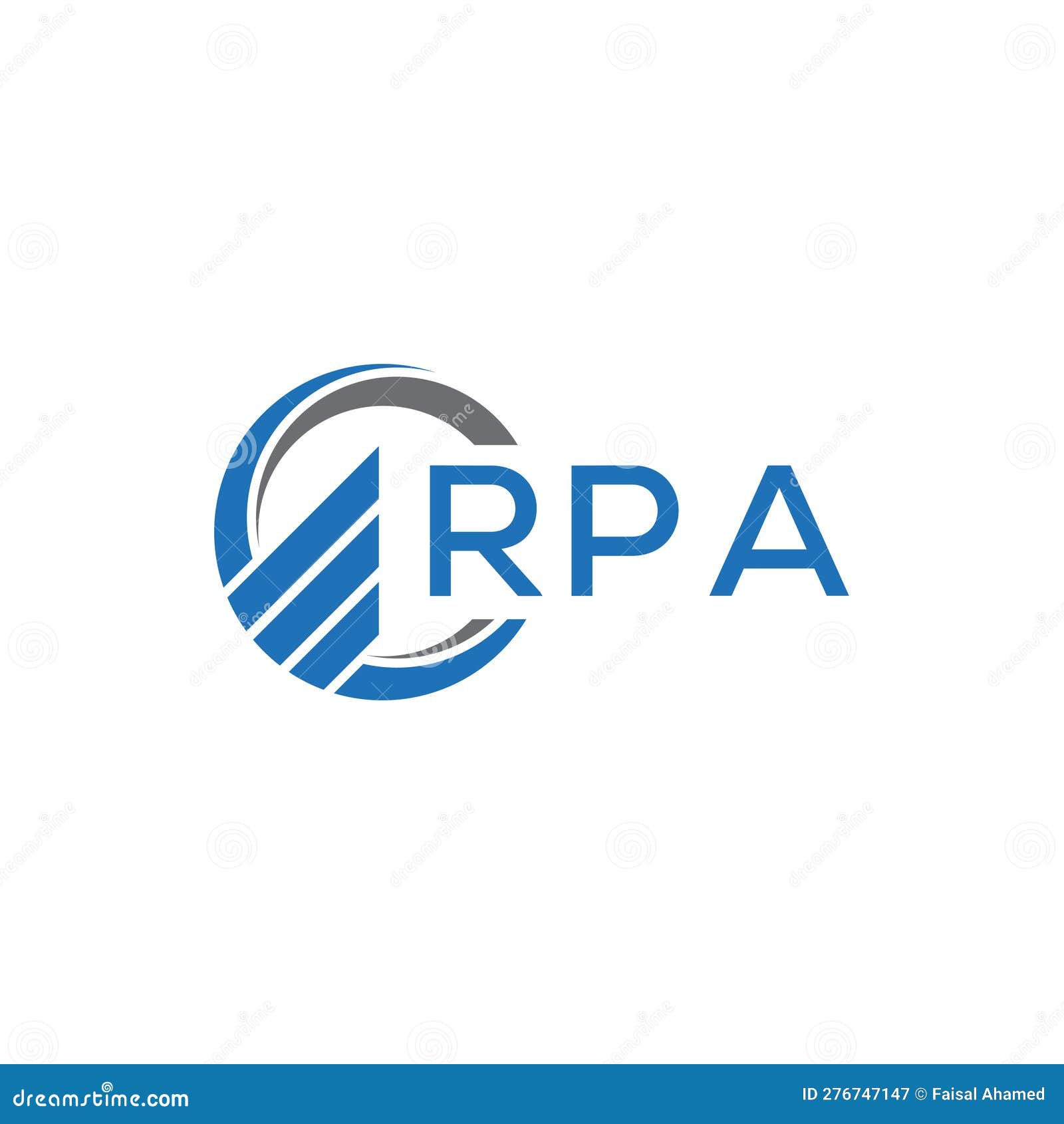 RPA Abstract Technology Logo Design on White Background. RPA Creative ...