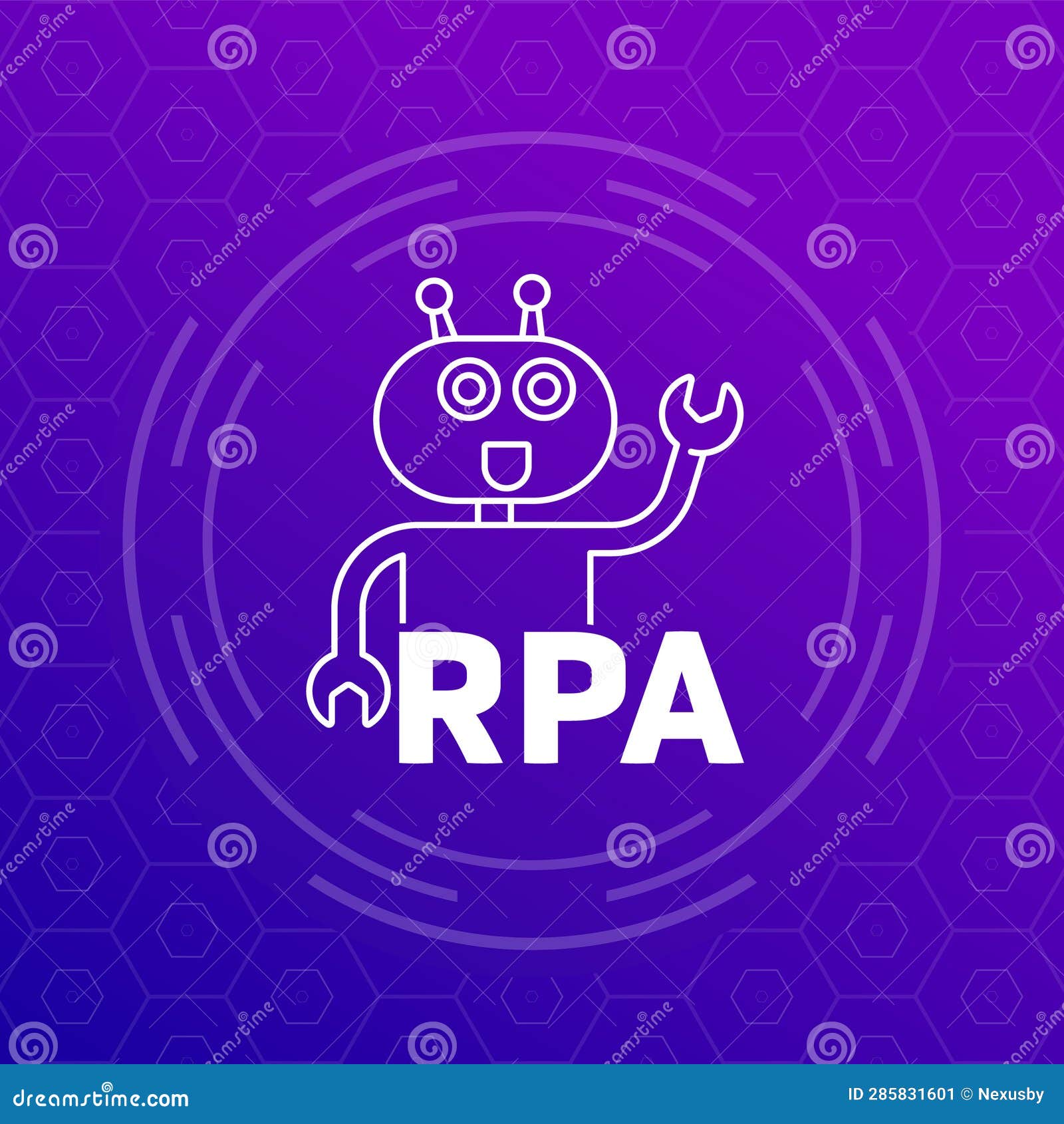 RPA Bot Icon, Robotic Process Automation Vector Stock Vector ...