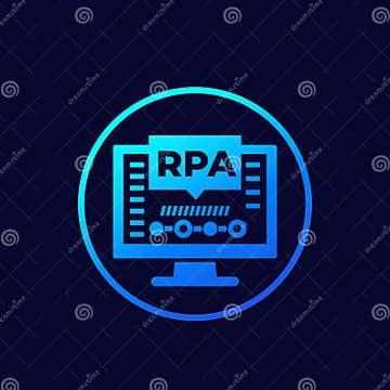 RPA Icon, Robotic Process Automation Vector Stock Vector - Illustration ...