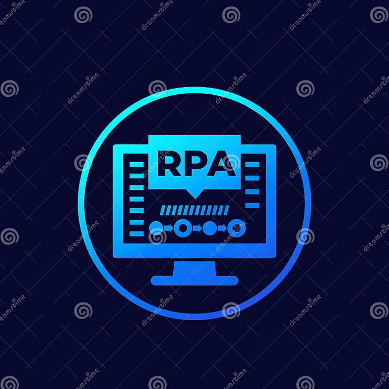 RPA Icon, Robotic Process Automation Vector Stock Vector - Illustration ...