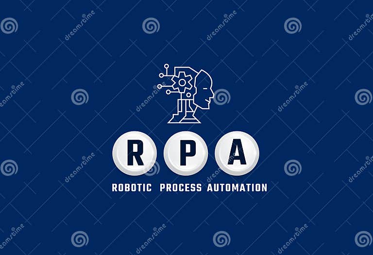 RPA, Robotic Process Automation, Concept Computer, Robotic Process Automatisation Stock Vector ...