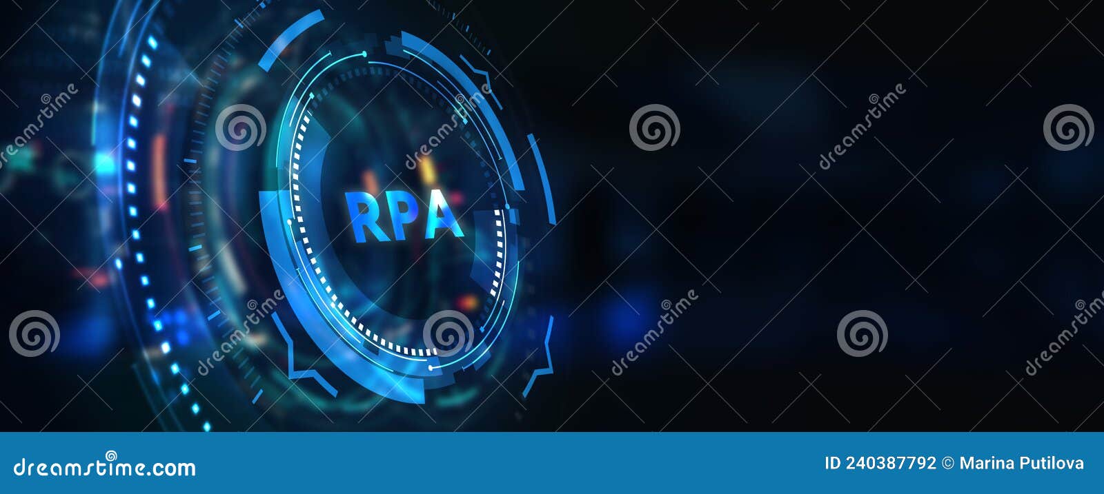 RPA Robotic Process Automation Innovation Technology Concept. Business ...