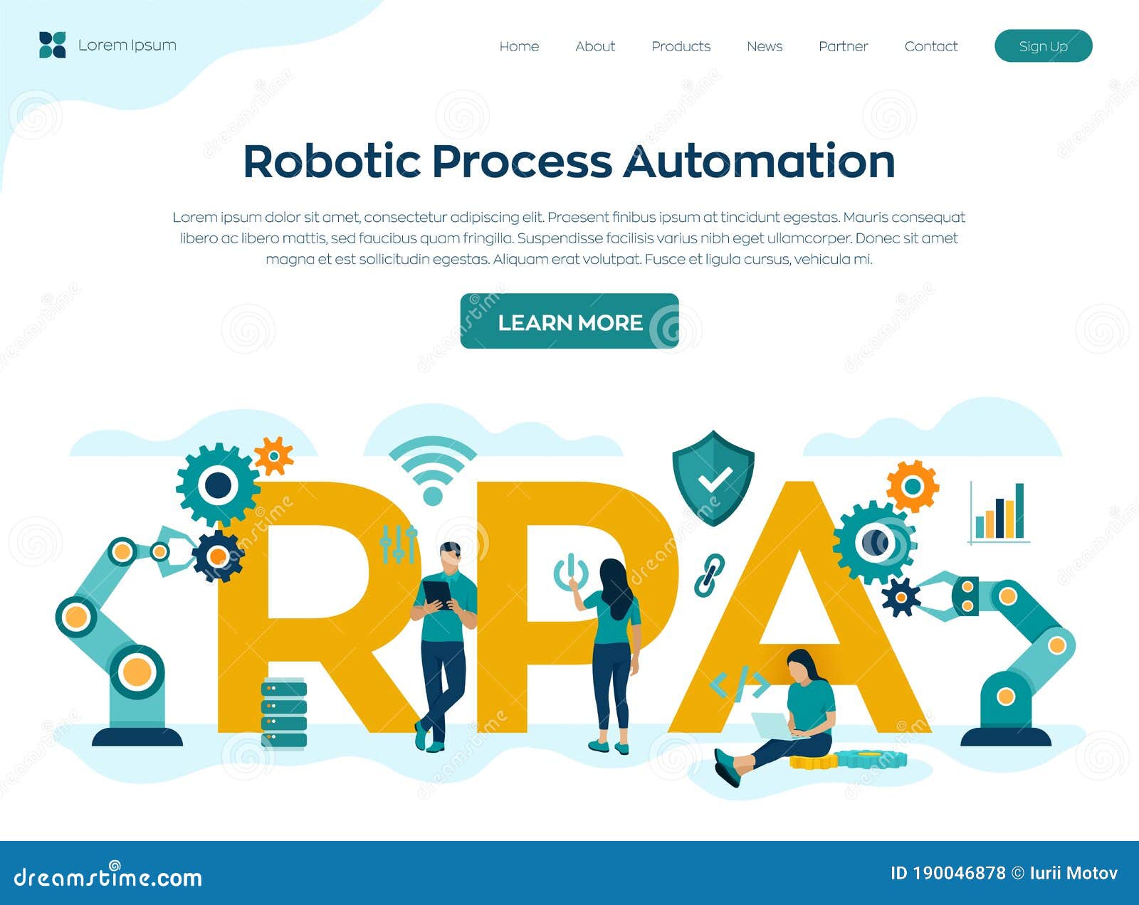 RPA Robotic Process Automation Innovation Technology Concept ...