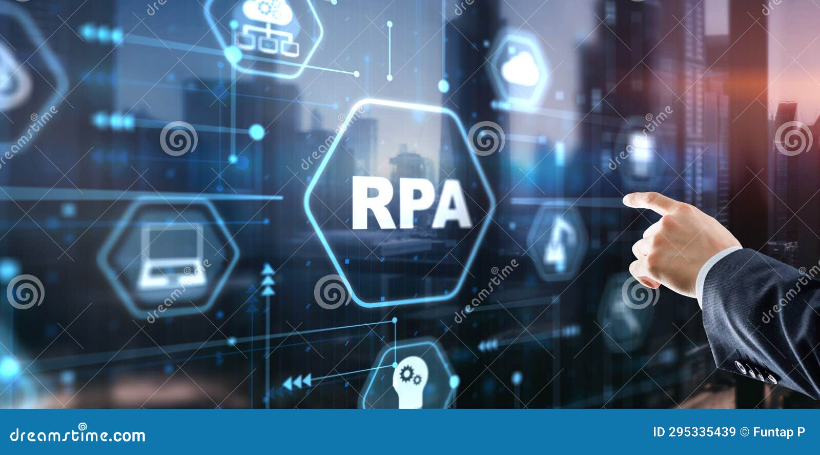 RPA Robotic Process Automation System. Artificial Intelligence Concept ... RPA Robotic Process Automation System. Artificial Intelligence Concept ...