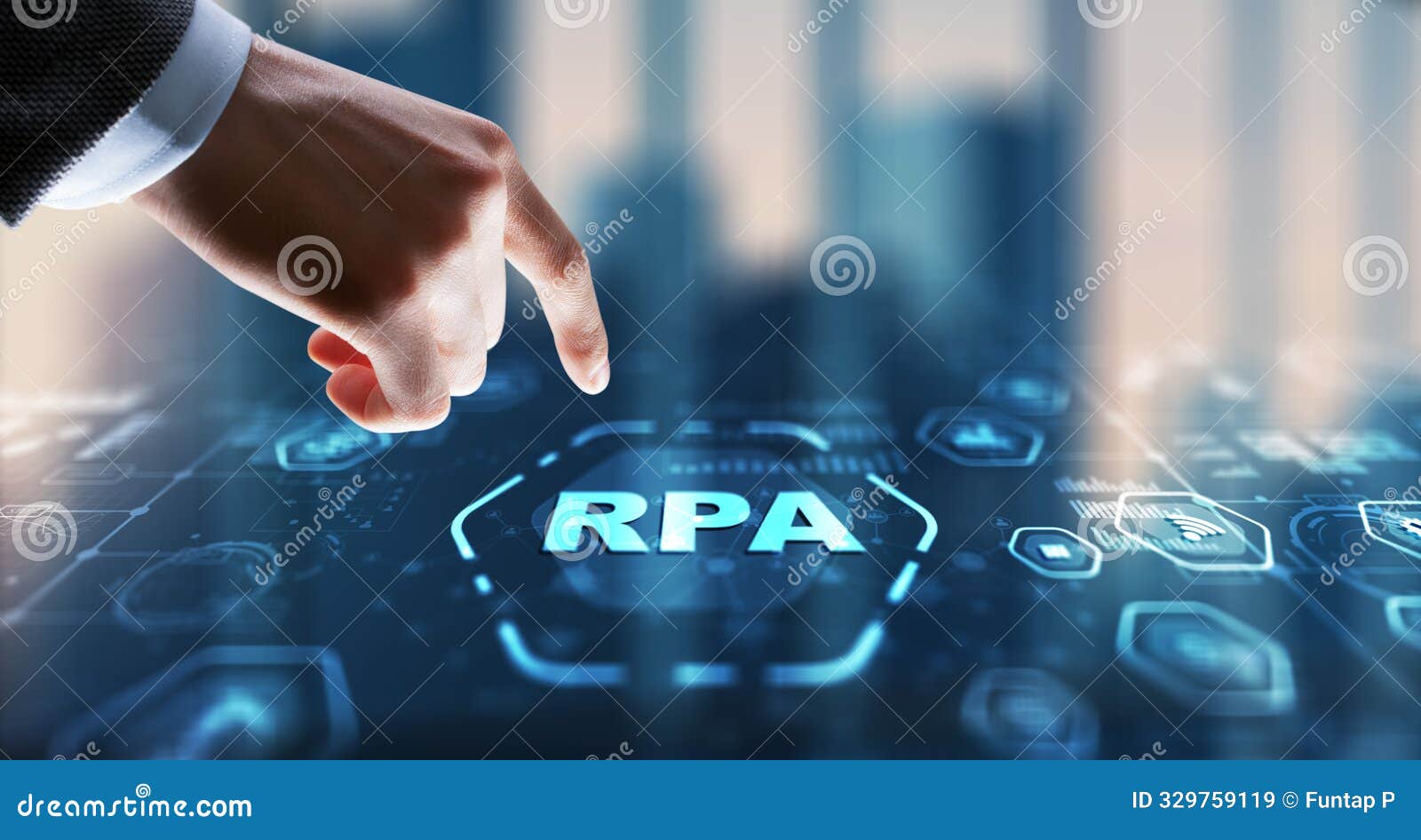 RPA Robotic Process Automation System. Artificial Intelligence Concept ... RPA Robotic Process Automation System. Artificial Intelligence Concept ...
