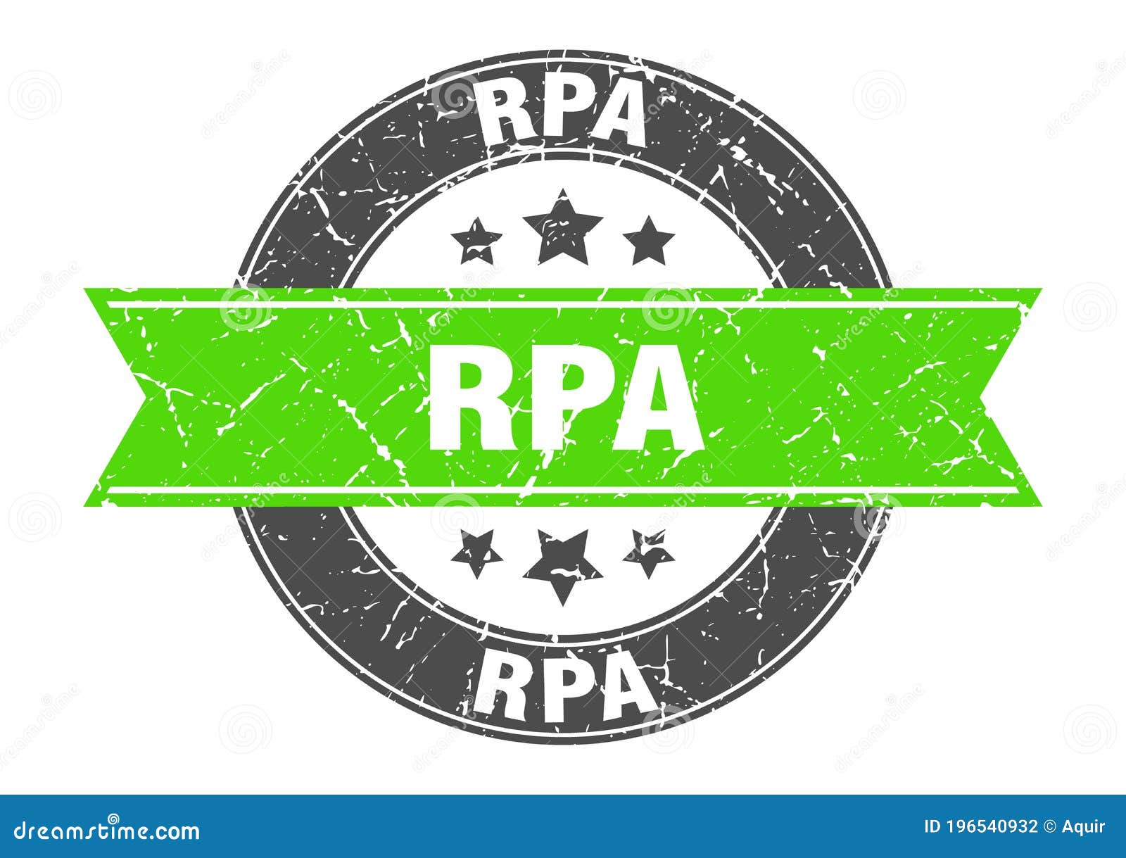 Rpa Round Stamp with Ribbon. Label Sign Stock Vector - Illustration of ...