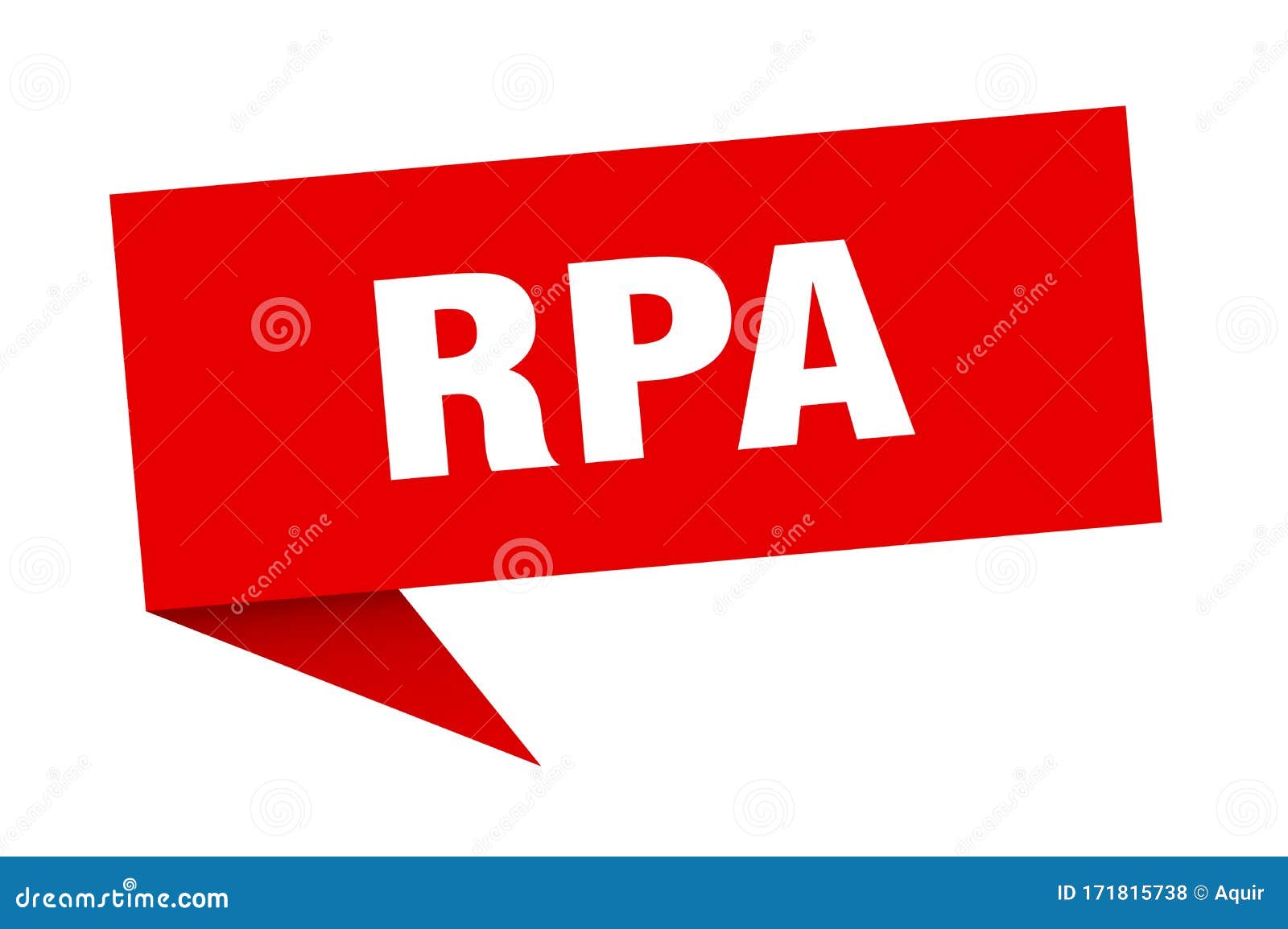 Rpa Speech Bubble. Rpa Ribbon Sign Stock Vector - Illustration of ...