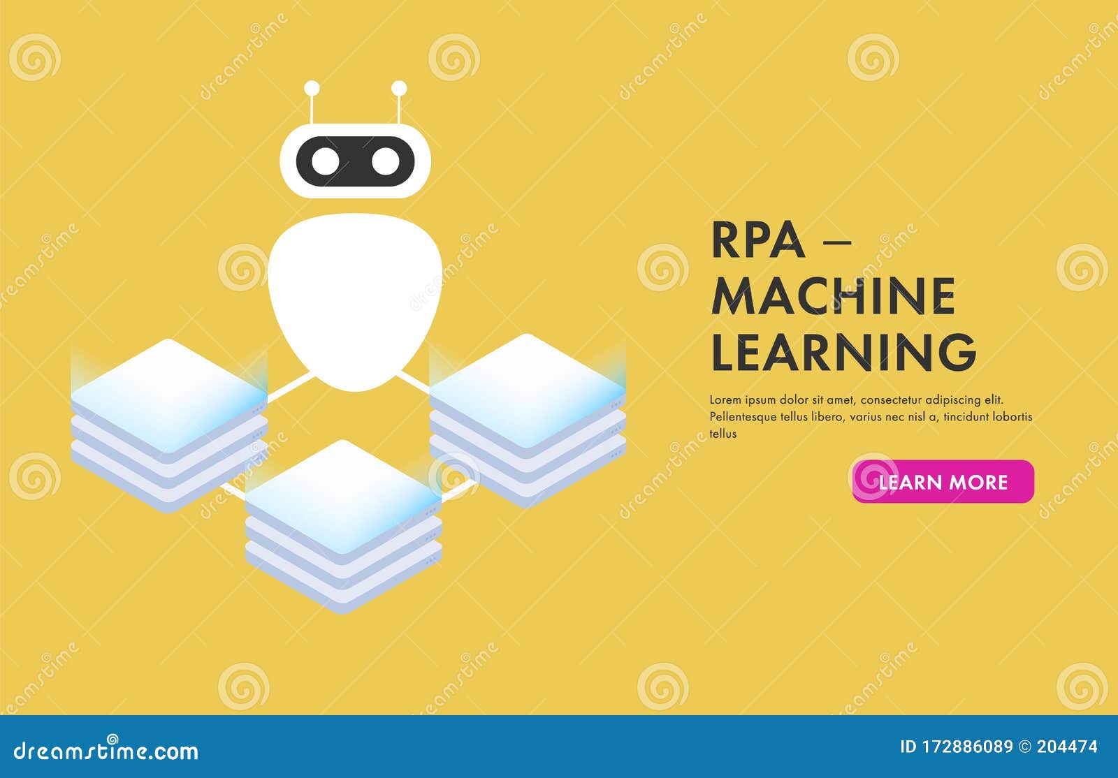 RPA Technology - Robotic Process Automatisation Vector Illustration ...