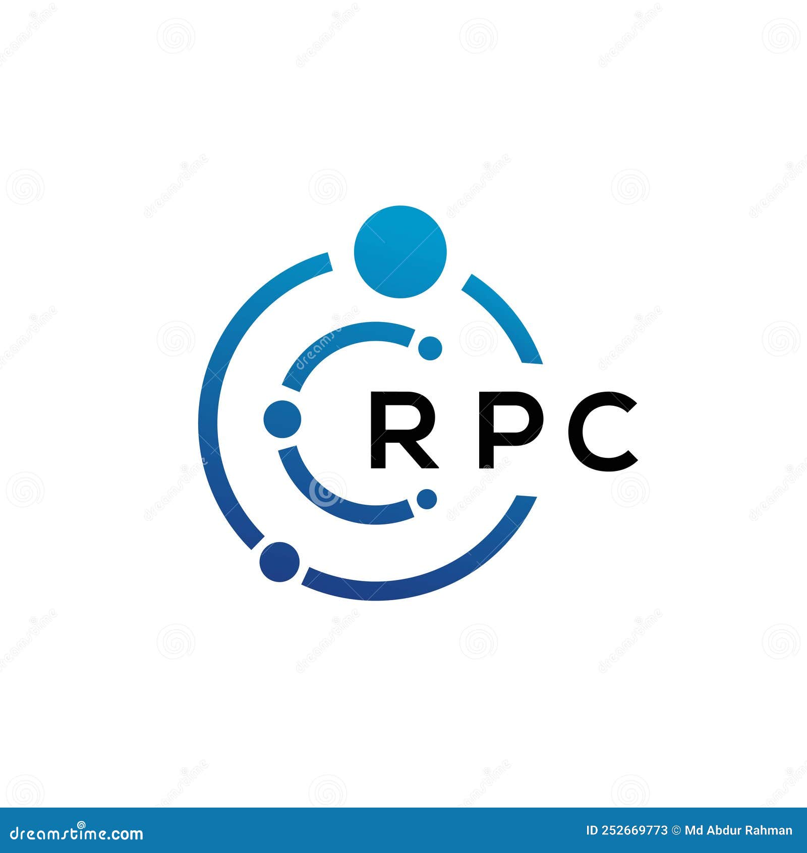 RPC Letter Technology Logo Design on White Background. RPC Creative ...