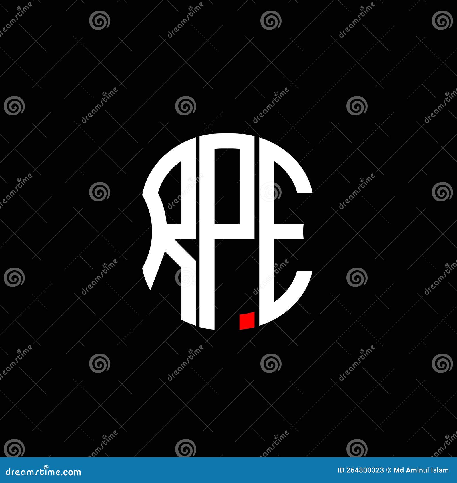 RPE Letter Logo Abstract Creative Design. Stock Vector - Illustration ...