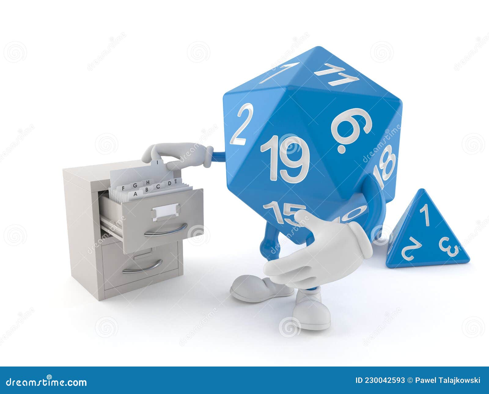 RPG Dice Character with Archive Stock Illustration - Illustration of ...
