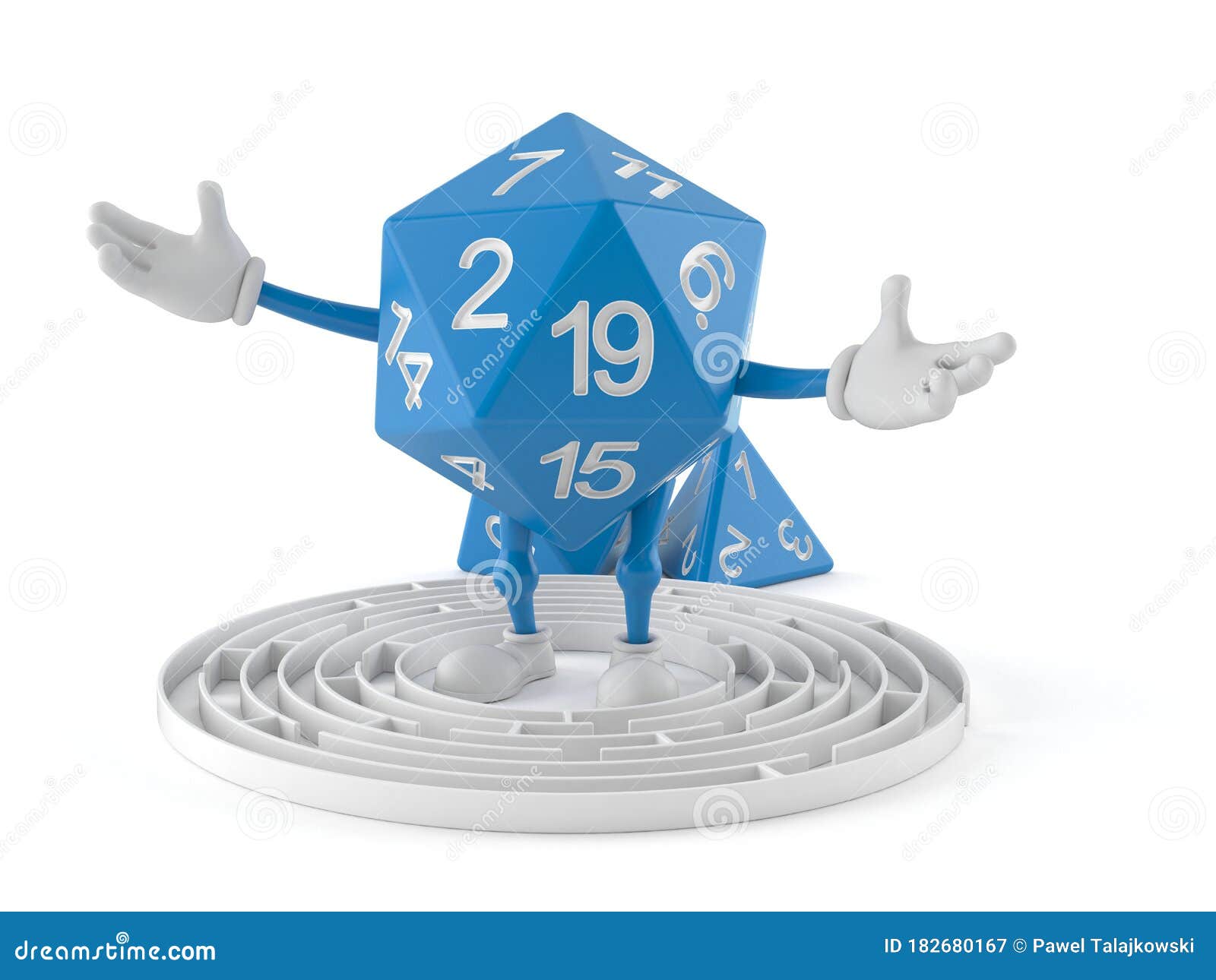 RPG Dice Character With Crown Royalty-Free Illustration | CartoonDealer ...