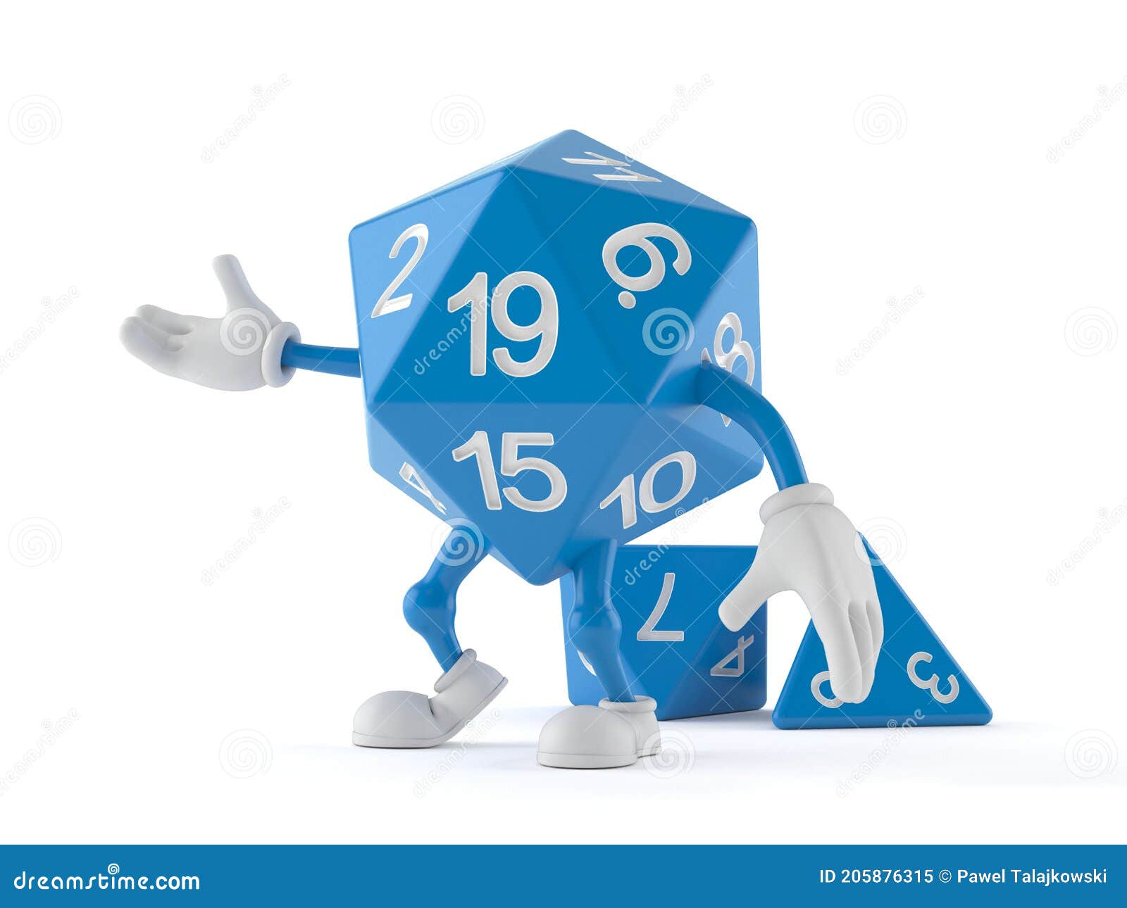 RPG Dice Character Looking At Question Mark Symbol Stock Illustration ...