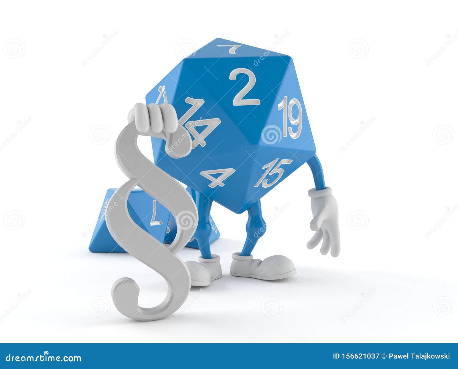 RPG Dice Character with Paragraph Symbol Stock Illustration ...